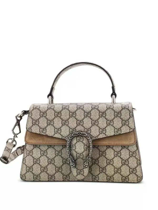 Gucci Dionysus Convertible Top Handle Bag Gg Coated Canvas Small Satchel