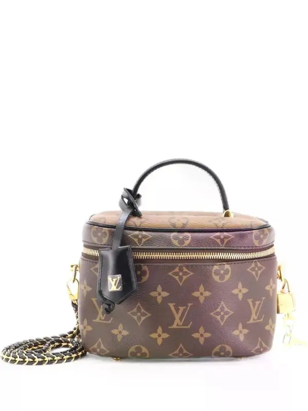 LOUIS VUITTON Vanity Handbag Reverse Monogram Canvas Pm Satchel