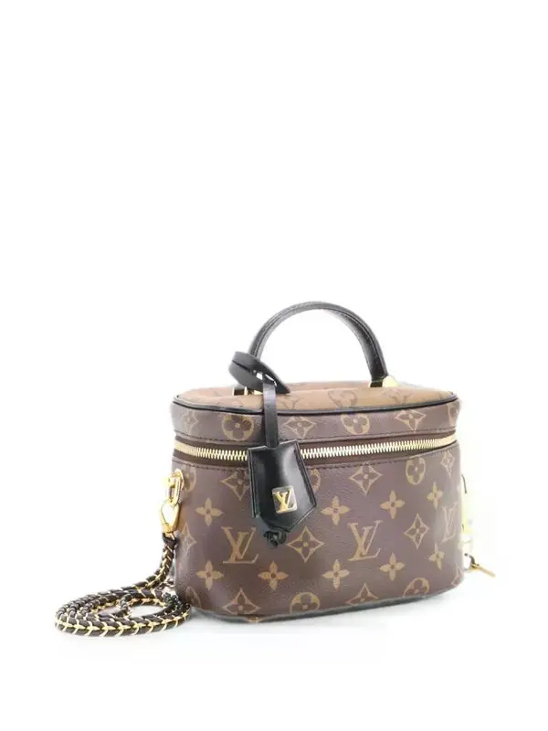 LOUIS VUITTON Vanity Handbag Reverse Monogram Canvas Pm Satchel
