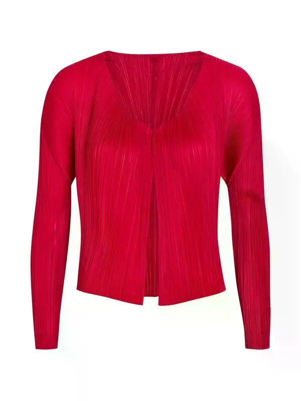 Issey Miyake Pleated Open-front Top
