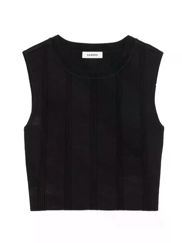 Sandro Crew-neck Crop Top