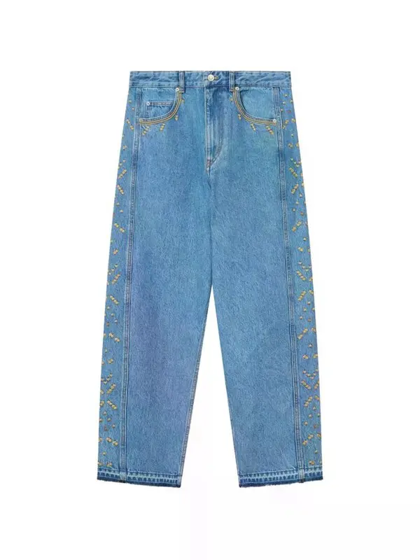 MARANT Jorian Embellished Barrel Leg Jeans