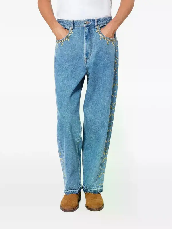 MARANT Jorian Embellished Barrel Leg Jeans