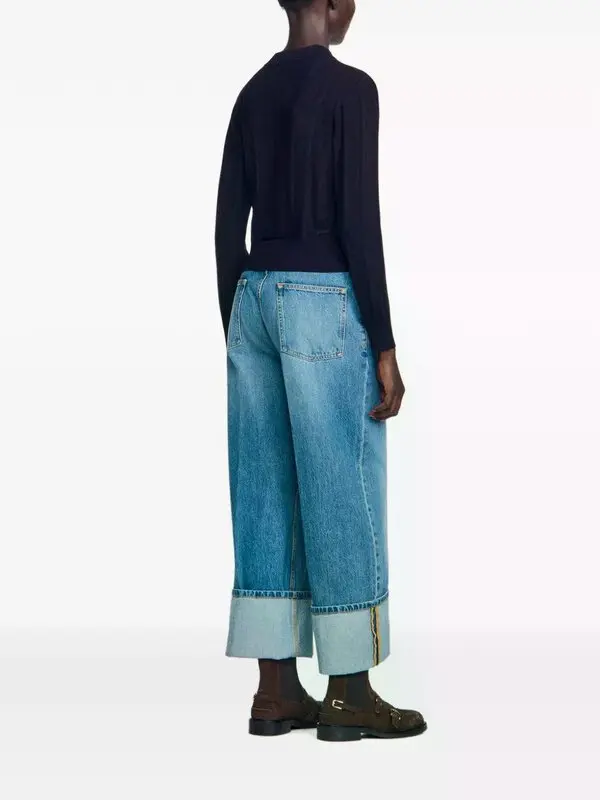 Sandro Pointelle-knit Drawstring Cardigan