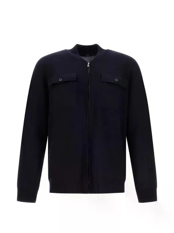 Herno Zip-up Wool Cardigan