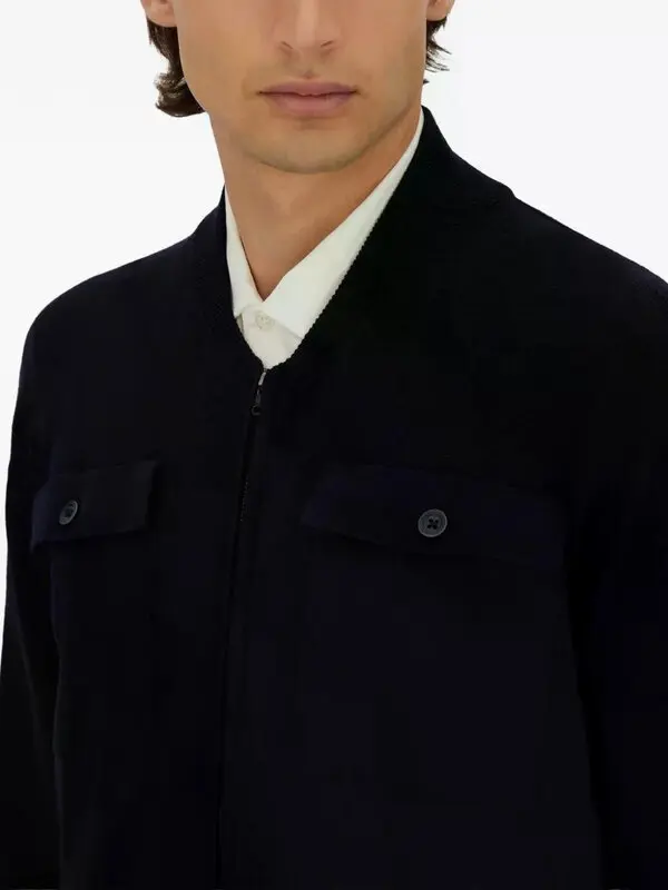 Herno Zip-up Wool Cardigan