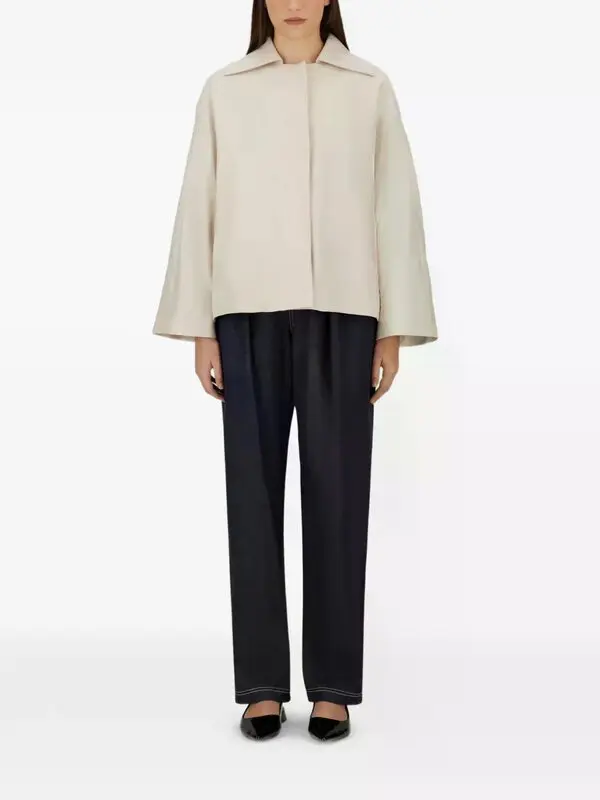 Herno Long Sleeve Cape With Padded Sleeves