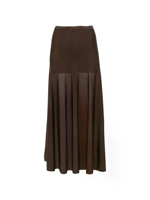 Sandro Knitted Flared Midi Skirt