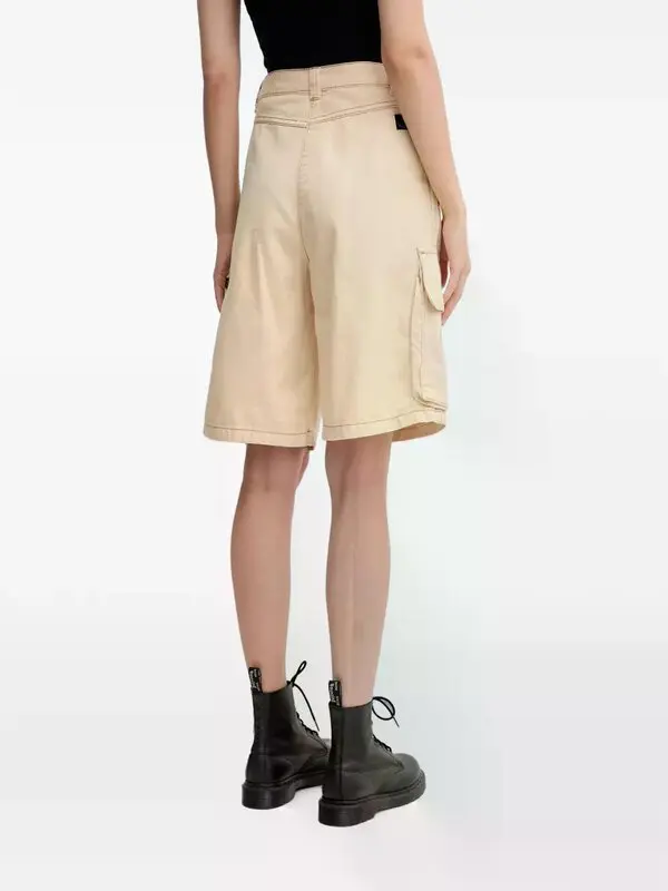 Alpha Industries Cargo Shorts With Button Fly And High Waist