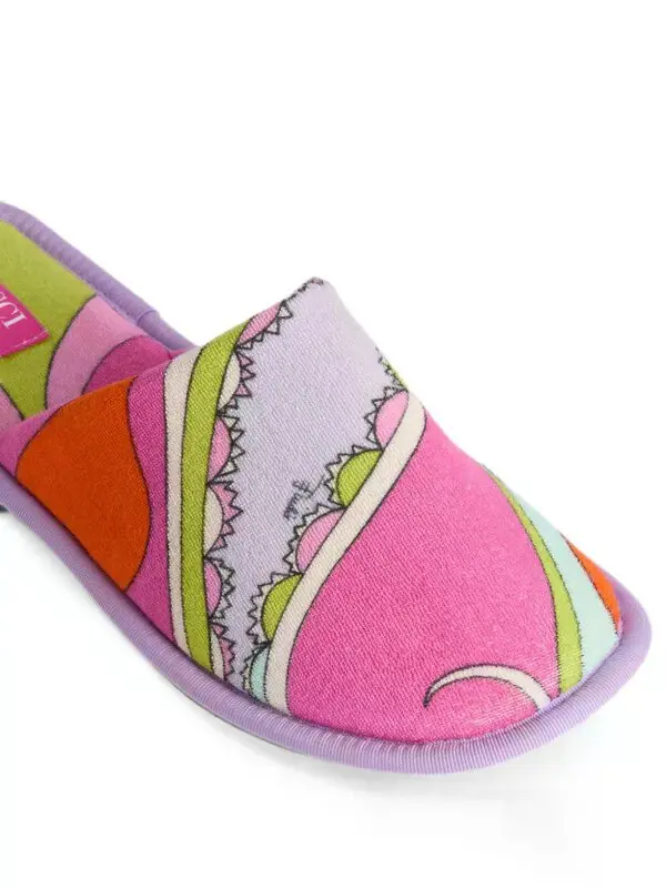 Emilio Pucci Orchidee Print Terry Slippers