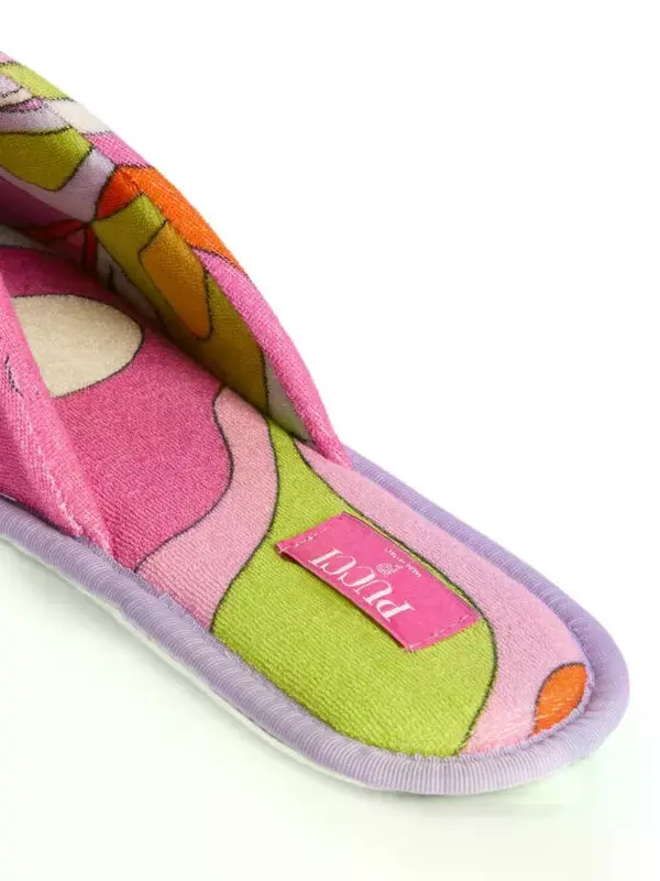 Emilio Pucci Orchidee Print Terry Slippers