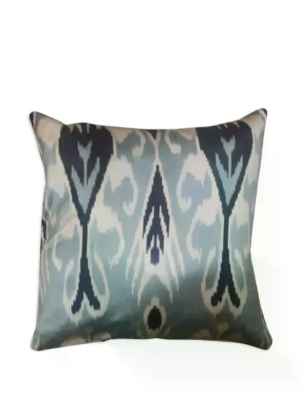 LES-OTTOMANS Ikat-print Silk Cushion