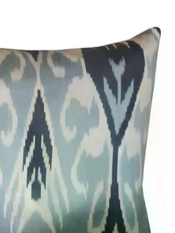 LES-OTTOMANS Ikat-print Silk Cushion