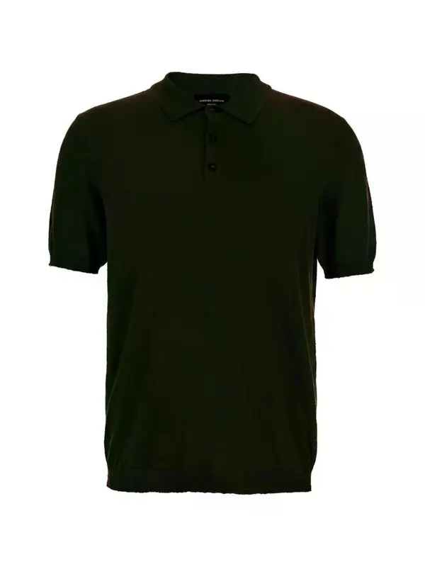 ROBERTO COLLINA Short-sleeve Textured Polo Shirt