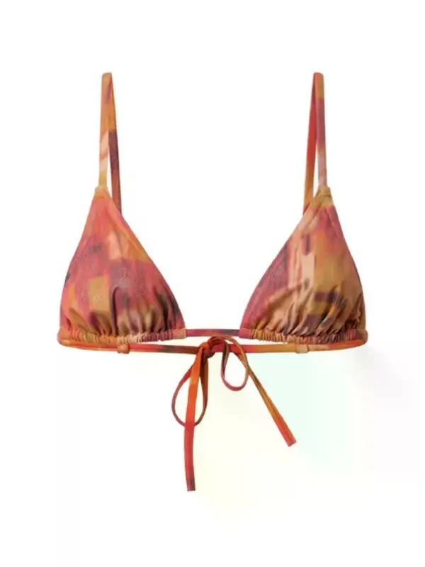 Isabel Marant Étoile Feride Graphic-print Bikini Top - Orange