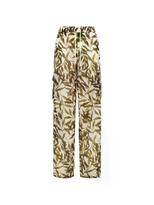 Herno Floral-print Straight-leg Trousers