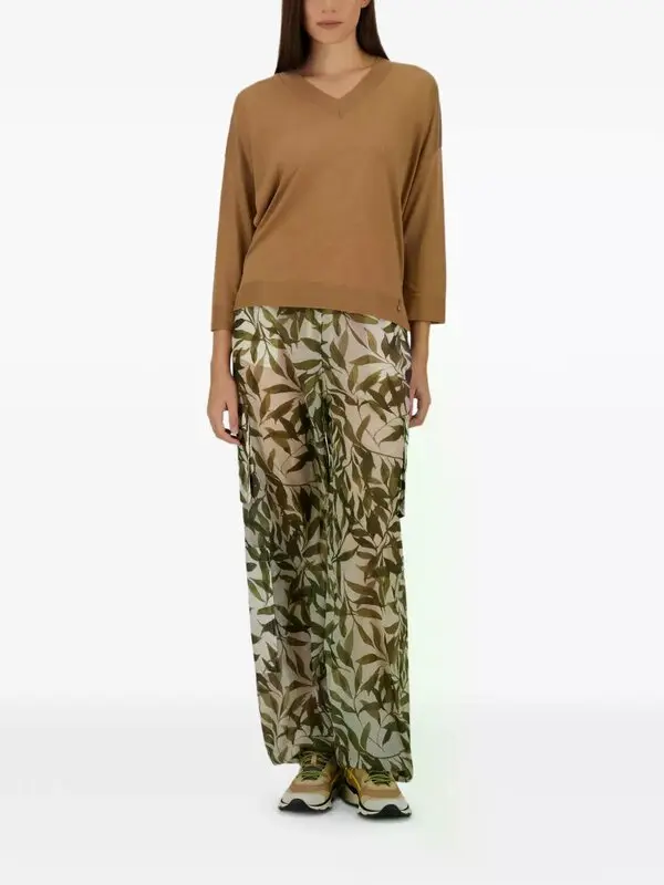 Herno Floral-print Straight-leg Trousers
