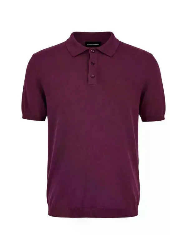 ROBERTO COLLINA Short-sleeve Textured Polo Shirt