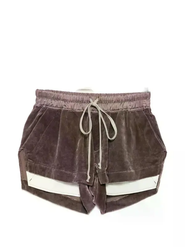 Rick Owens Velvet Drawstring Shorts
