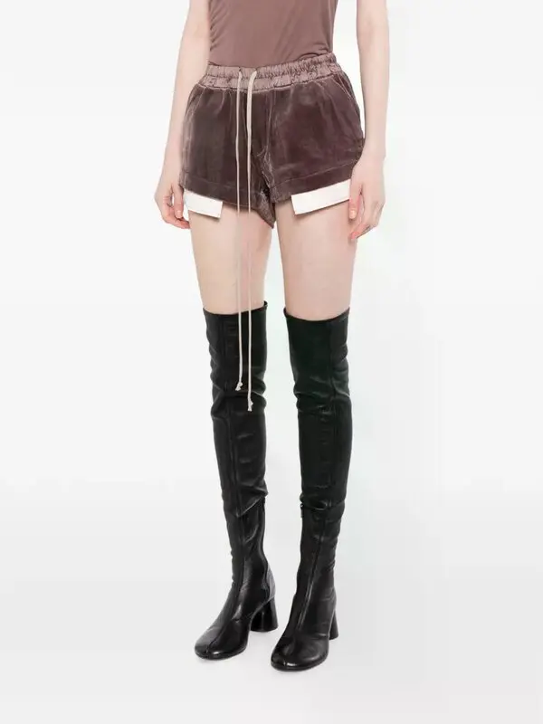 Rick Owens Velvet Drawstring Shorts