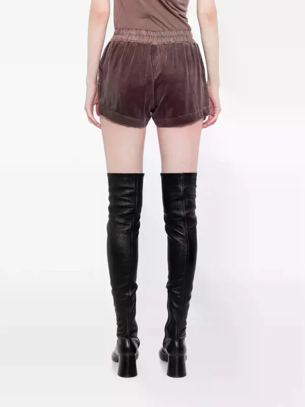Rick Owens Velvet Drawstring Shorts