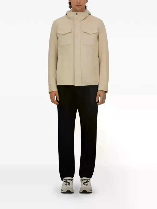 Herno Suede-effect Hooded Jacket