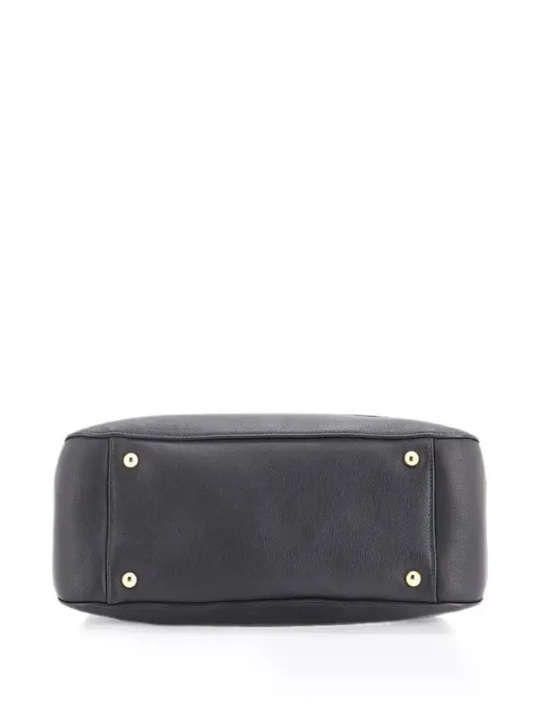 Prada Frame Soft Grain Leather Medium Tote Bag