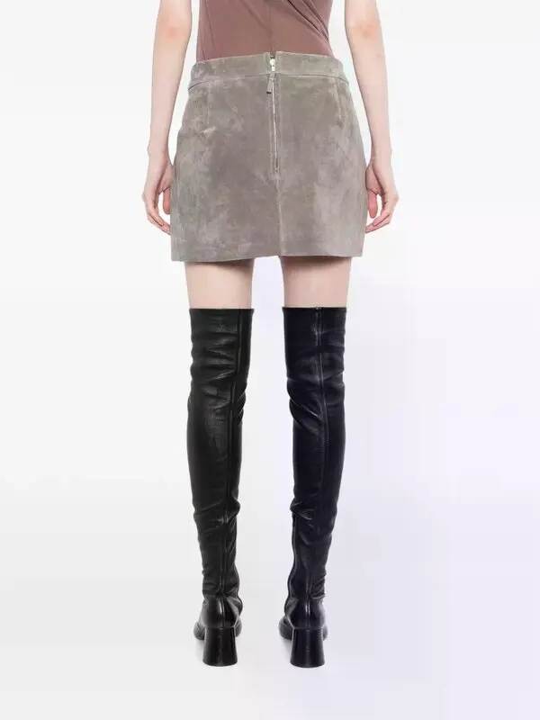 Rick Owens Suede Side-slit Skirt