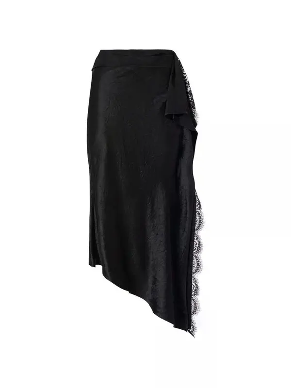 Pinko Asymmetric Lace Trim Skirt