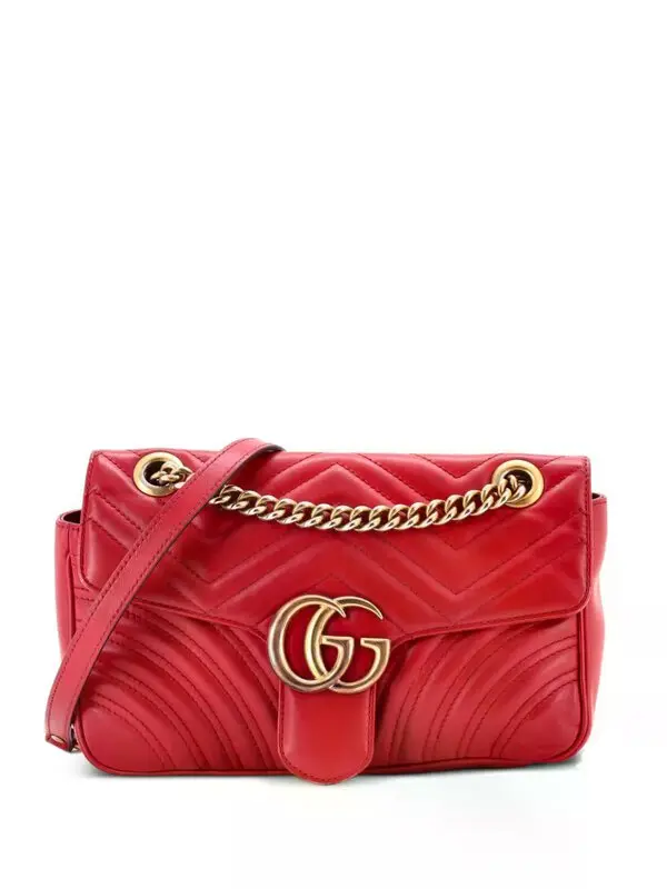 Gucci Matelasse Leather Medium Shoulder Bag - Red
