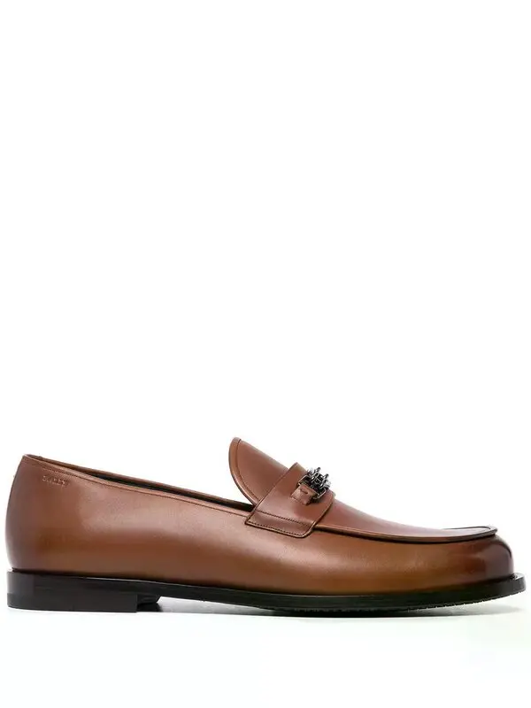 Bally Logo-plaque Leather Loafers