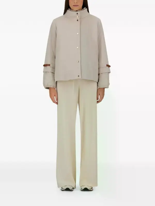 Herno Leather-cuff Jacket