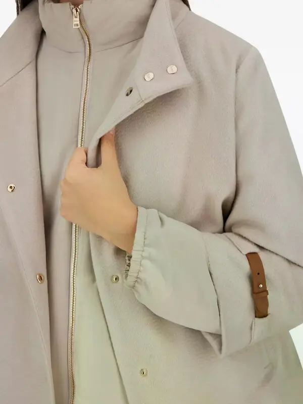 Herno Leather-cuff Jacket