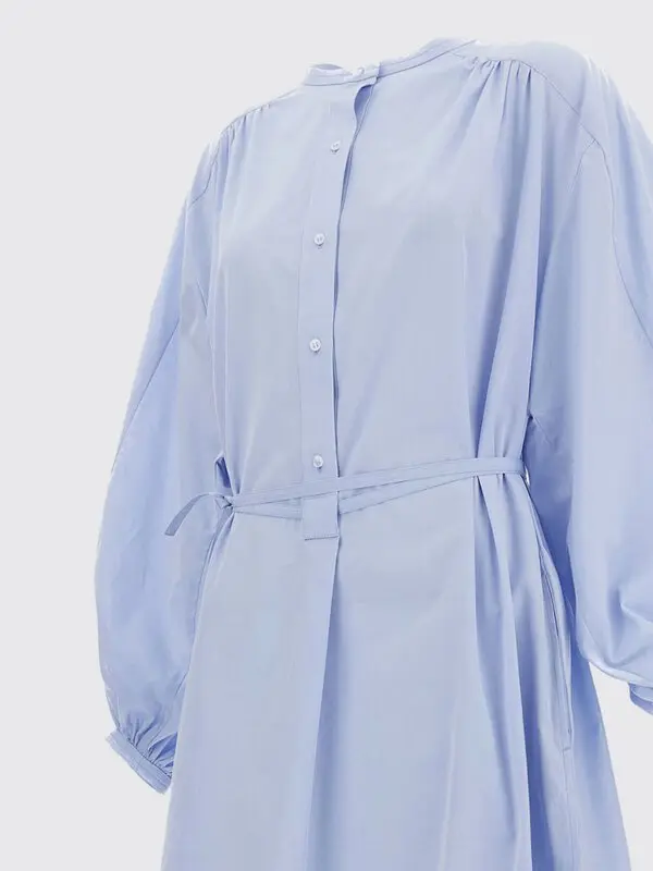 Loulou De Saison Long Sleeve Button-up Midi Dress - Gnawed Blue