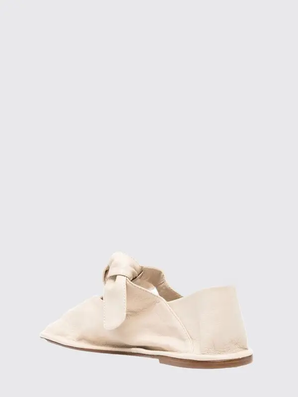 Hereu Ballet Flats With Knot Detailing - Cream
