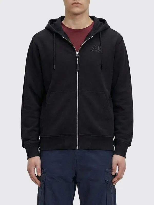 C.P. COMPANY Logo Zip-up Hoodie