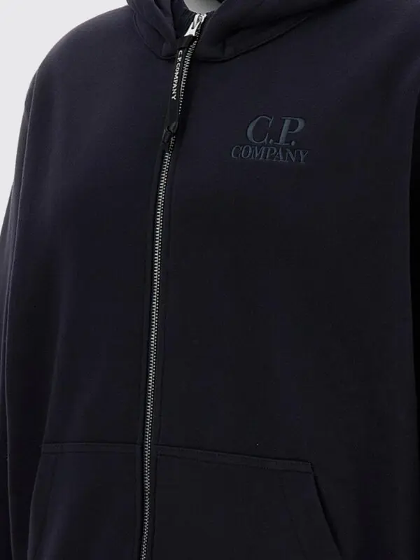 C.P. COMPANY Logo Zip-up Hoodie