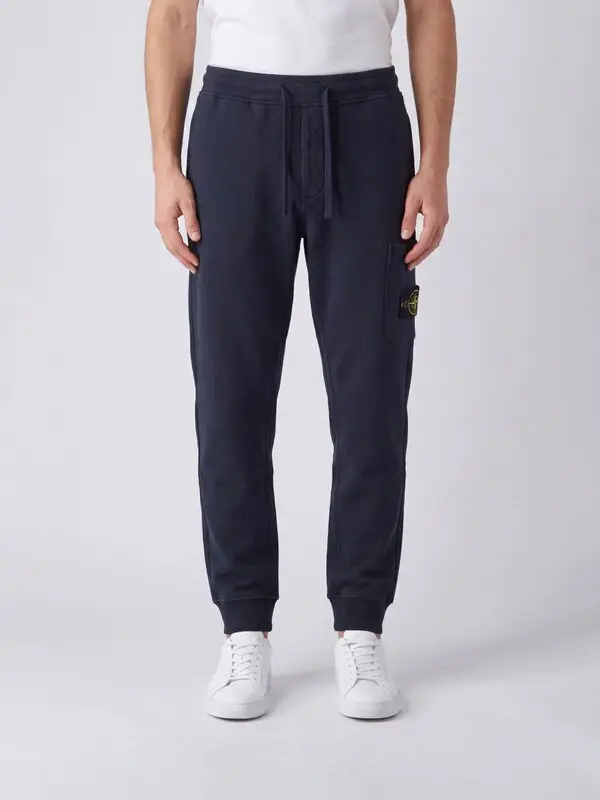 Stone Island Logo Patch Sweatpants - Blue
