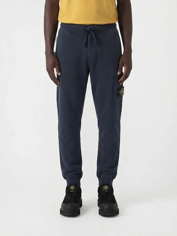 Stone Island Logo Patch Sweatpants - Blue