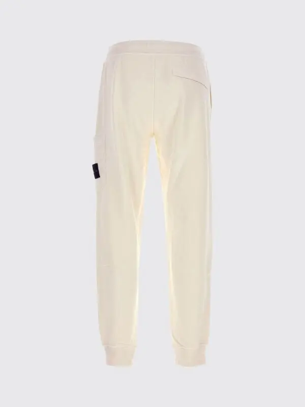 Stone Island Logo Patch Sweatpants - White