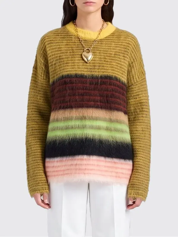 La DoubleJ Striped Wool & Mohair Jumper