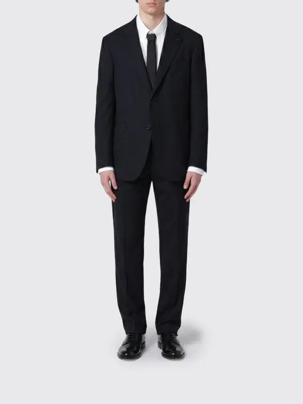 LARDINI Single-breasted Virgin Wool Pinstripe Dress
