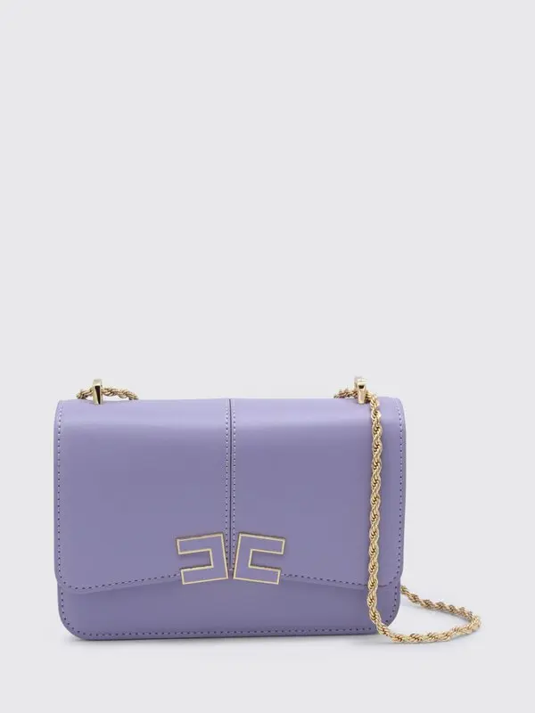 Elisabetta Franchi Faux Leather Shoulder Bag - Lilac