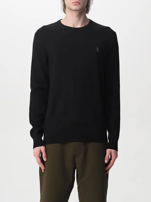 Polo Ralph Lauren Basic Knit With Embroidered Logo - Black