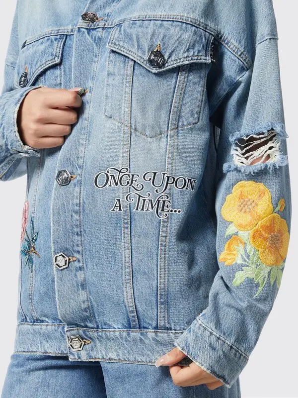 Philipp Plein Printed Cotton Jacket