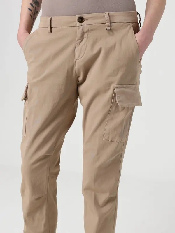 MASON'S Stretch Cotton Cargo Trousers - Beige
