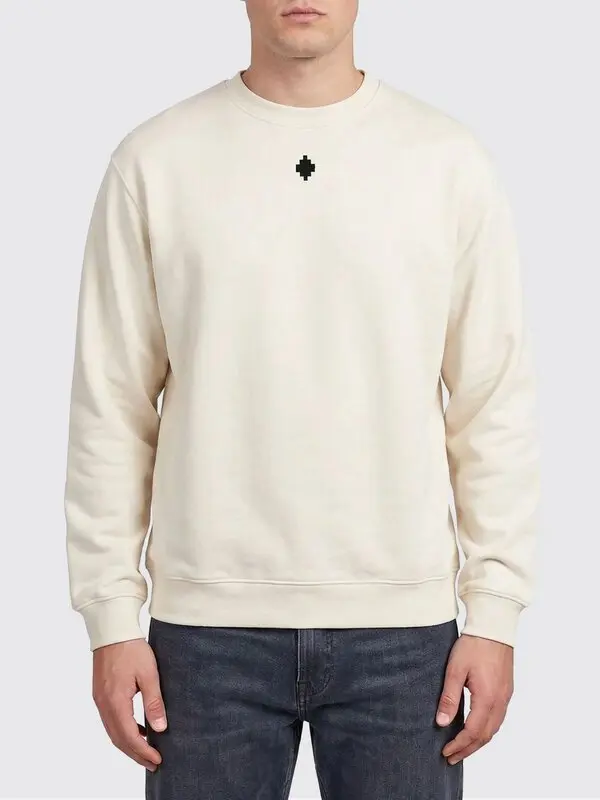 COUNTY OF MILAN Cotton Crew Neck Sweatshirt With Logo - Ivory