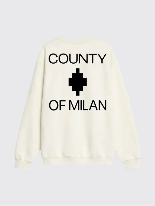 COUNTY OF MILAN Cotton Crew Neck Sweatshirt With Logo - Ivory