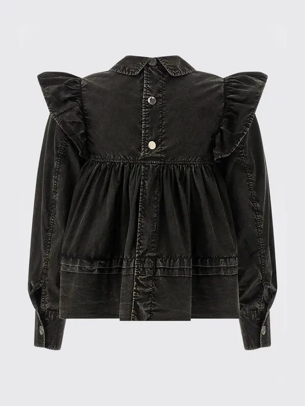 GANNI Organic Cotton Denim Blouse