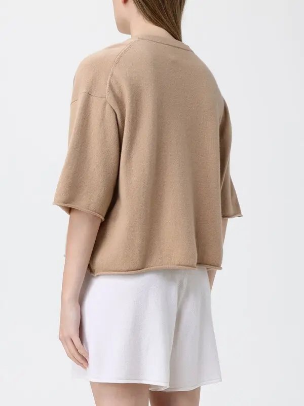 ALLUDE Cashmere Crew-neck Pullover - Beige